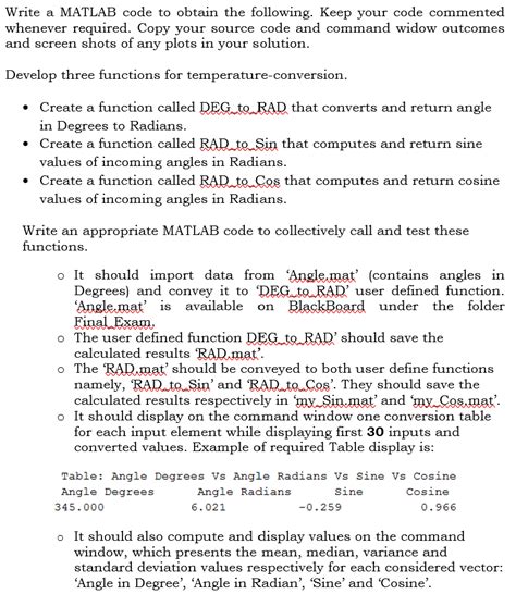 Solved Nrite A Matlab Code To Obtain The Following Keep