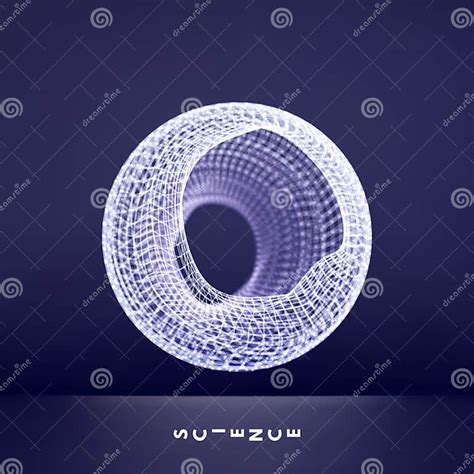 Sphere With Connected Lines And Dots Wireframe Illustration Abstract 3d Grid Design Stock