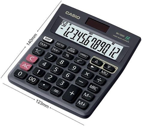 Casio 12 Digits Calculator 150 Steps Check Solar Battery Power Source Key Rollover Extra