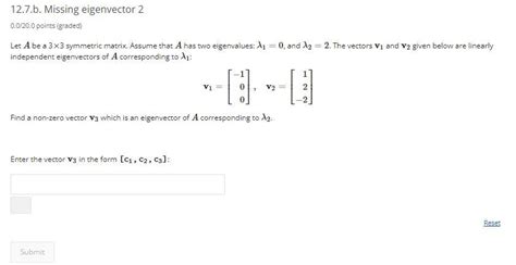 solved let a be a 3×3 symmetric matrix assume that a has