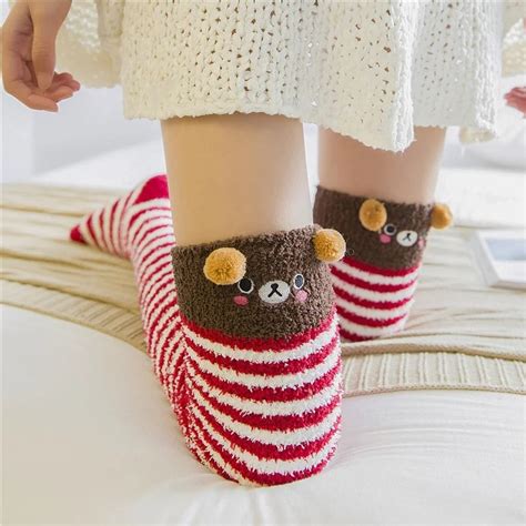 Kawaii Striped Animal Thigh High Socks