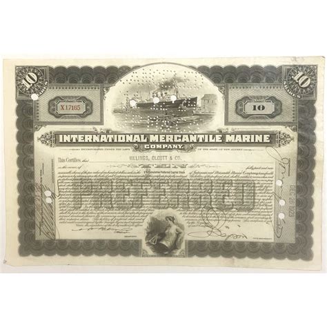 Own A Piece Of History Antique Titanic Stock Certificate Gray Vintage And Antique Ts