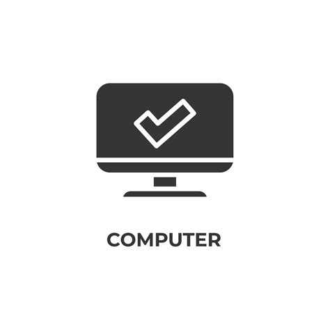 Vector Sign Of Computer Symbol Is Isolated On A White Background Icon Color Editable 10052119