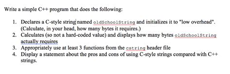 Solved Write A Simple C Program That Does The Following