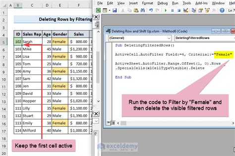 How To Delete Row With Vba And Shift Up Cells In Excel Examples Exceldemy
