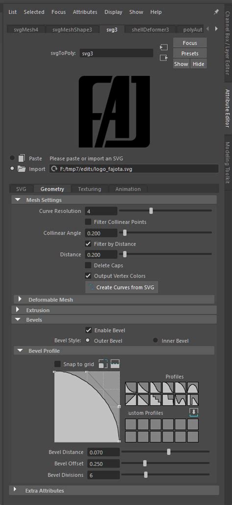 solved adjust mesh polygon from svg autodesk community