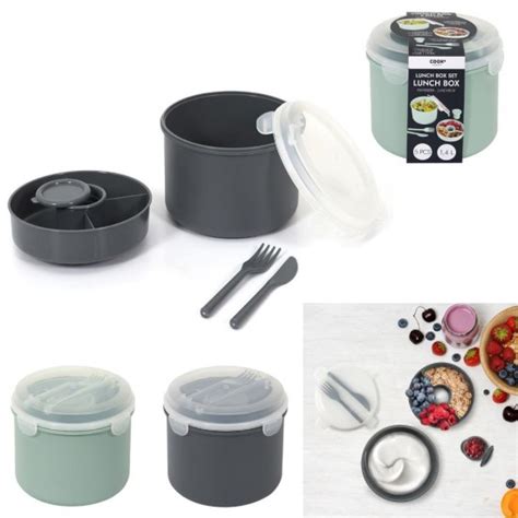 Кутия за храна с отделения и прибори за хранене Lunch от