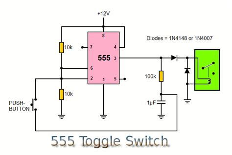 555 Toggle Relay Uydudoktoru Forum Electronic Circuit Projects Toggle Switch Electronic