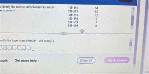 Solved Identify The Lower Class Limits Upper Class Limits