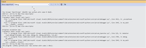 An Error Display In Output Window When Debug With Windows Application Option Checked Issue