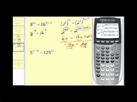 Solving Exponential Equations Part Video Algebra CK Foundation