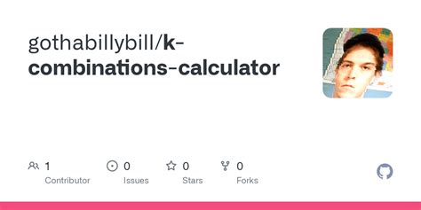 Github Gothabillybillk Combinations Calculator