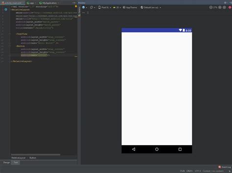 java blank screen in android preview stack overflow