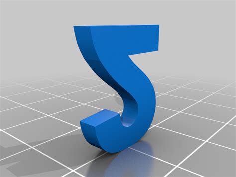 Free 3d File 1 Inch Tall Arial Black Bold Numbers 1 9・3d Print Object