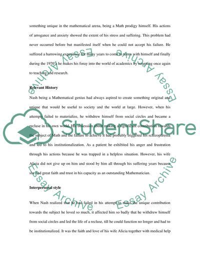 Case Character Conceptualization Research Paper