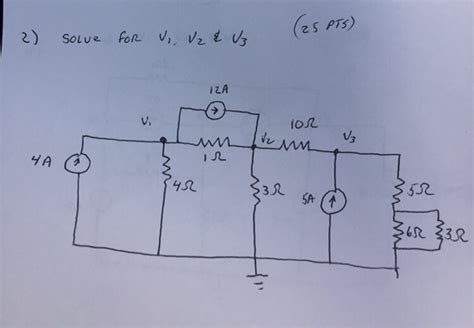 Solved Solve For V 1 V 2 And V 3 Chegg Com