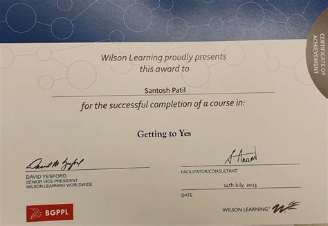 Santosh Patil On Linkedin Successfully Completed Training On