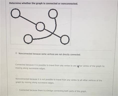 Solved Determine Whether The Graph Is Connected Or Chegg