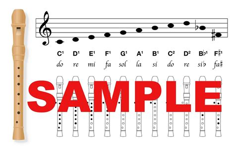 Flute Sheets Recorder Fingering Chart Basic Musical Notes 5