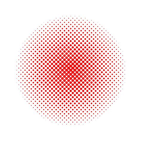 Red Abstract Halftone Circle Vector Illustration Stock Illustration