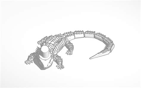 3d Design Lagarto Articulado Moldeable Bendable Articulated Lizard