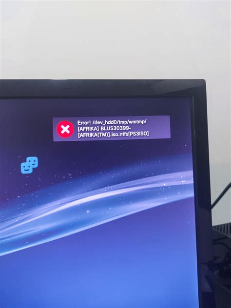 ps3 error while trying to lunch iso files through webman psx place