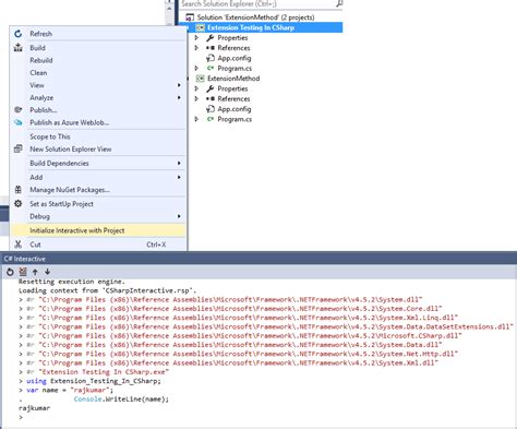 Interactive Window In Visual Studio