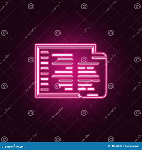 adaptive coding icon elements of web development in neon style icons