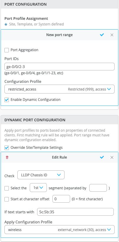 Dynamic Port Configuration Mist