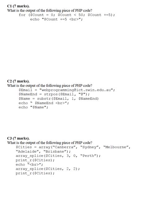 Solved Ci Marks What Is The Output Of The Following Chegg