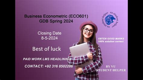 Eco601 Gdb No1 Solution Correct 100 Spring 2024 Youtube