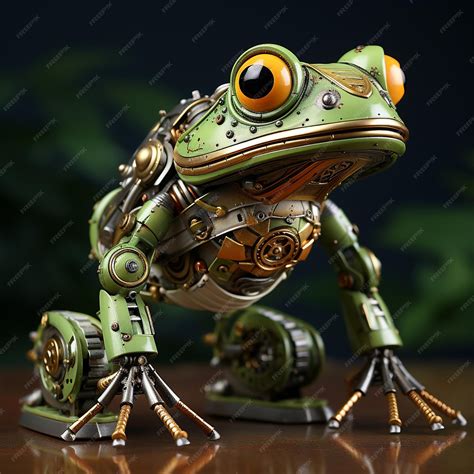 premium photo 3d frog cartoon robot
