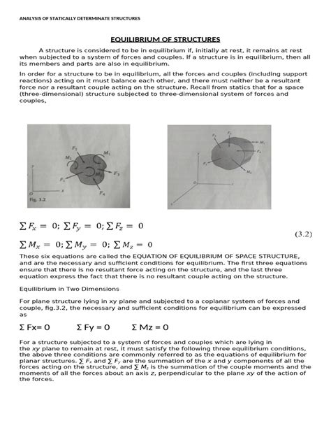 Analysis Of Statically Determinate Structures Pdf Rotation Force
