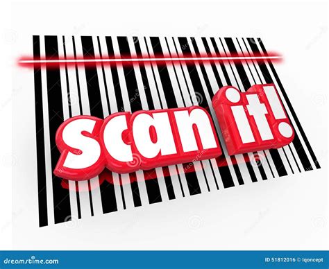 Scan It Words Barcode Upc Symbols Universal Product Code Stock