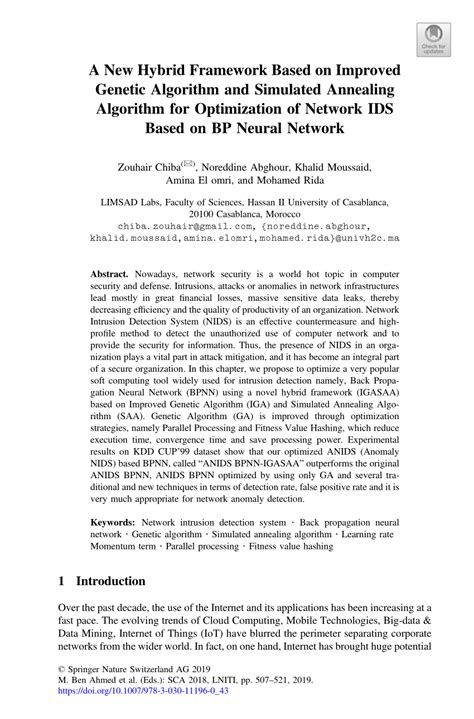 Pdf A New Hybrid Framework Based On Improved Genetic Algorithm And