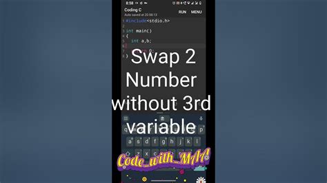 24 swap 2 number without 3rd variable tech shorts c coding programming c programming