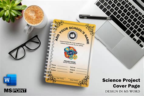 Science Project Cover Page Design Template In MS Word