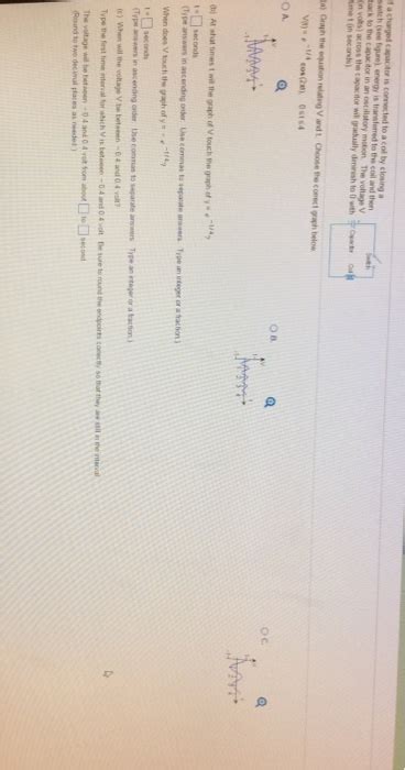 Graph The Equation Relating V And T Choose The Chegg Com