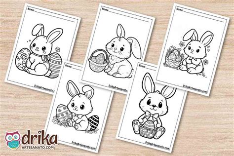 50 Desenhos De Coelho Da Páscoa Para Colorir Grátis Em Pdf