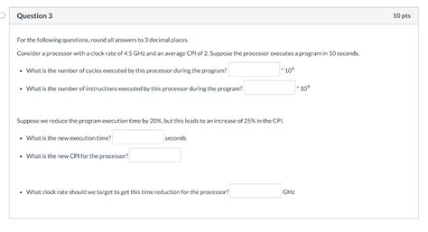 solved question 3 10 pts for the following questions round