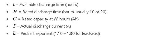 UPS Battery Sizing Calculator IEEE IEC Guide With Formulas