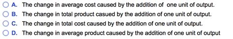 Solved O A The Change In Average Cost Caused By The Chegg Com