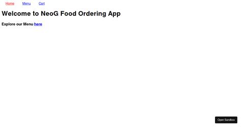 Food Ordering App Codesandbox