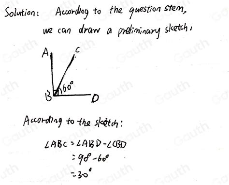 Solved 18。 It ~ Find The Measure Of ∠ Abc If ∠ Abd Is A Right Angle