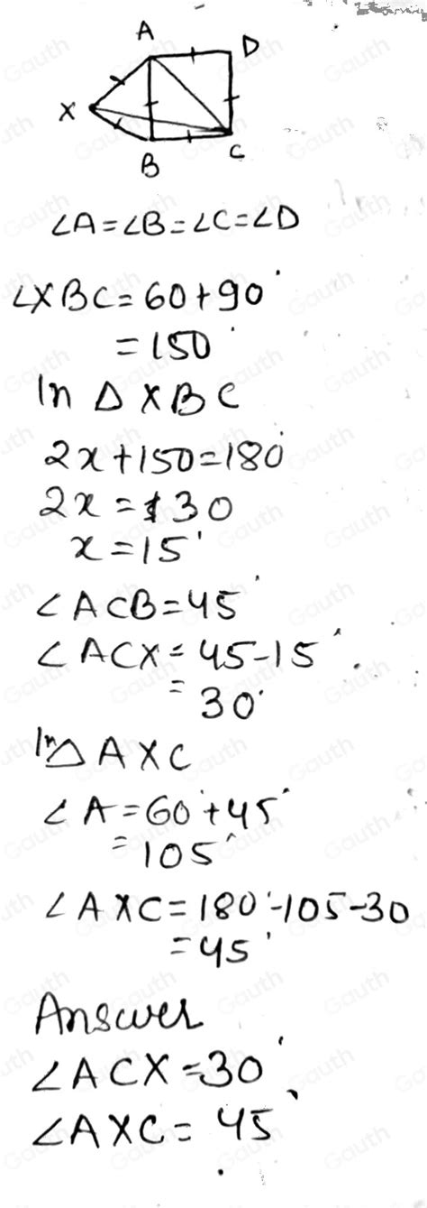 Solved 11 Abcd Is A Square Abx Is An Equilateral Triangle Outside