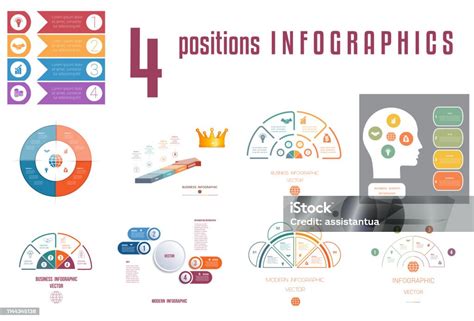 설정 9 유니버설 템플릿 요소 인포 그래픽 워크플로 배너 다이어그램 웹 디자인 타임 라인 영역 차트 번호 옵션에 사용할 수 있는 4 개 위치에 대 한 개념적 순환