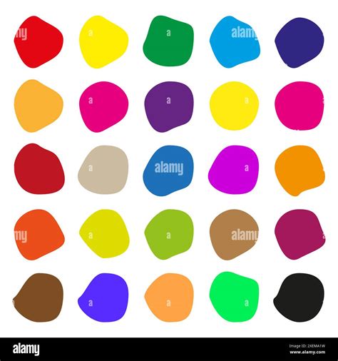 Colorful Blobs Set Abstract Rounded Shapes Multicolor Vector Collection Artistic Design