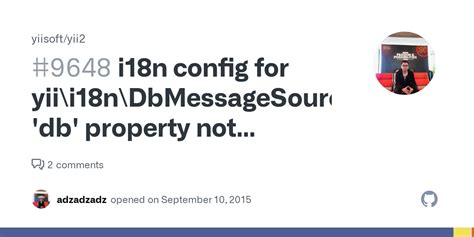 I18n Config For Yii I18n DbMessageSource Db Property Not Working