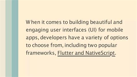 Building Beautiful Ui With Flutter And Nativescript A Design Perspective 1pptx