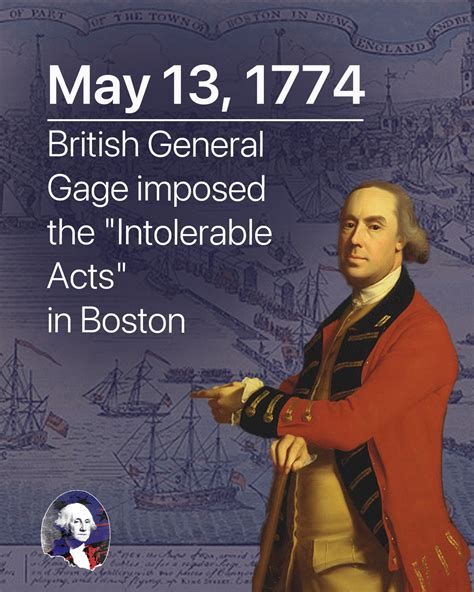 Constituting On This Day General Gage Imposed The Intolerable Acts